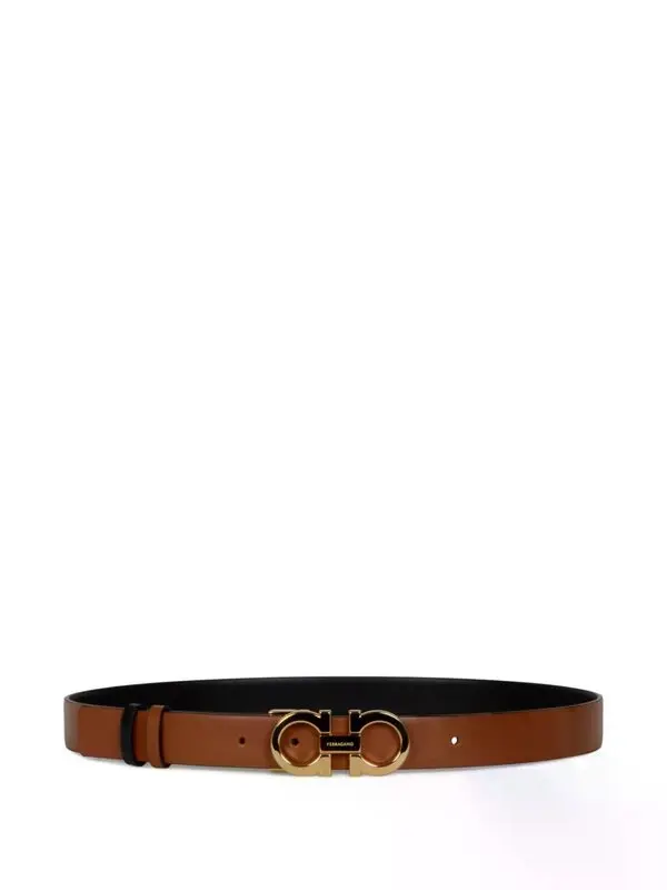 FERRAGAMO Logo Buckle Belt - Neutrals
