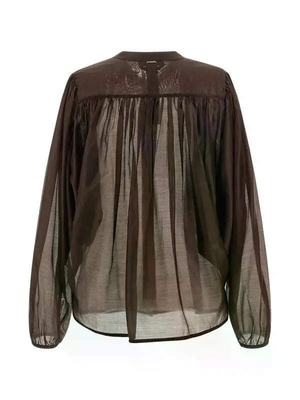 TWINSET Semi-transparent Puff-sleeve Shirt