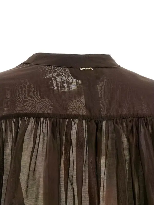 TWINSET Semi-transparent Puff-sleeve Shirt