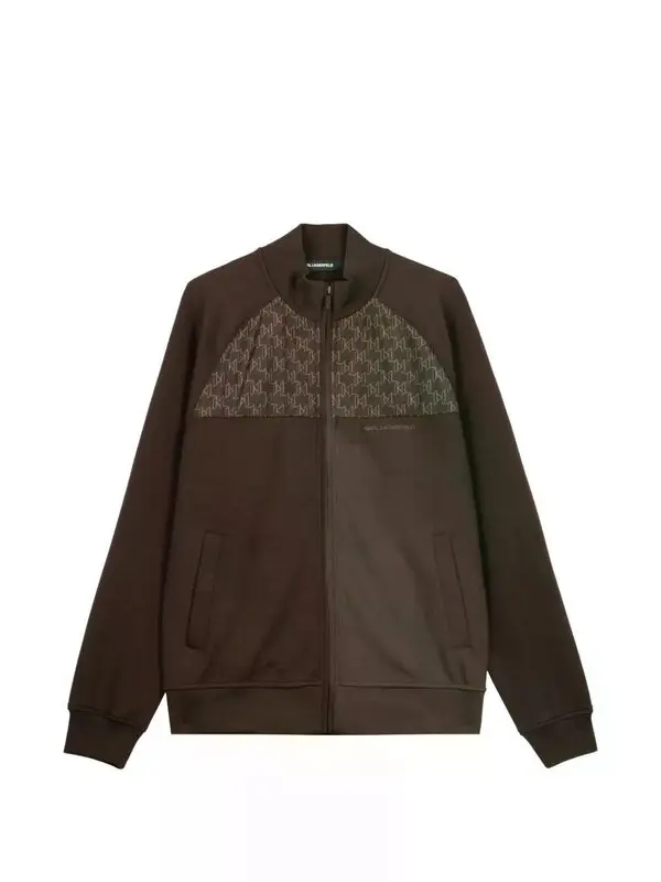 Karl Lagerfeld Logo-pattern Zip-up Jacket