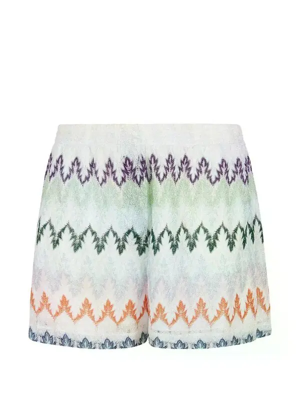 Missoni Zig-zag Pattern Shorts - White