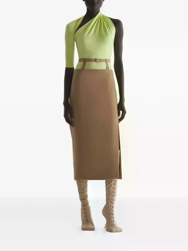 MUGLER Draped Loop T-shirt - Yellow
