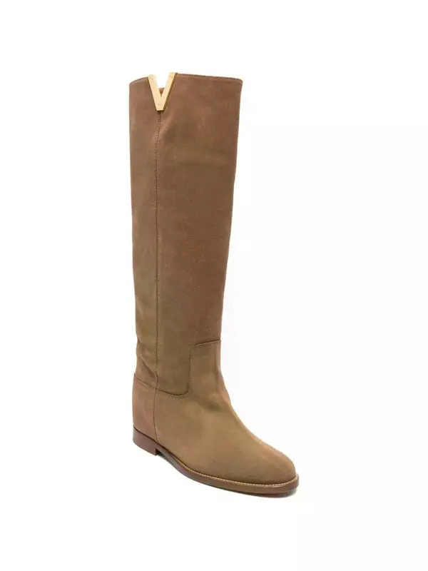 VIA ROMA 15 Metal Detail Boots - Brown