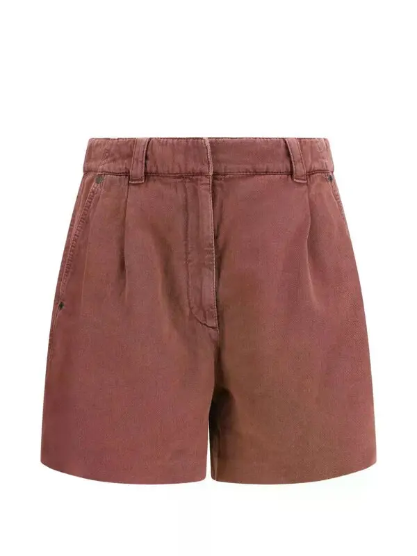 Brunello Cucinelli Pleated Bermuda Shorts - Brown