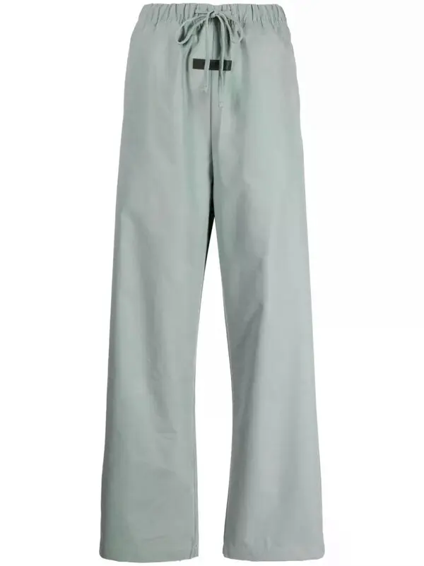 Fear Of God Logo-patch Drawstring-waist Trousers - Green