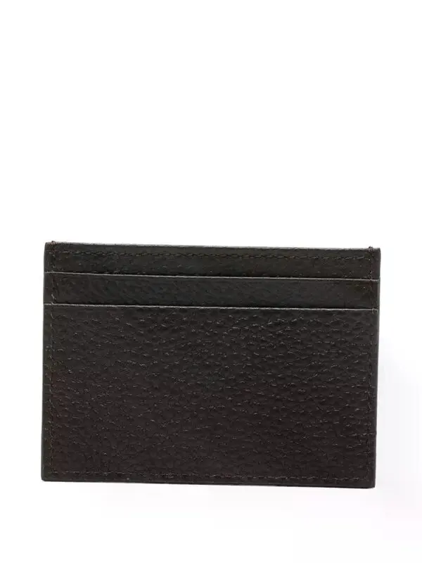 DELL'OGLIO Logo-print Cardholder - Brown