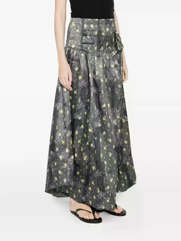 GANNI Floral Maxi Skirt With Pockets