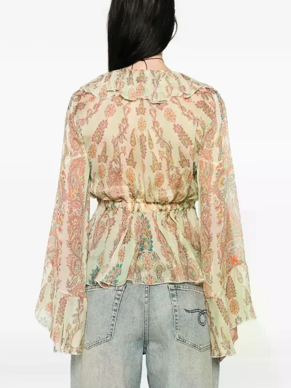 Etro Paisley Print Blouse - Green