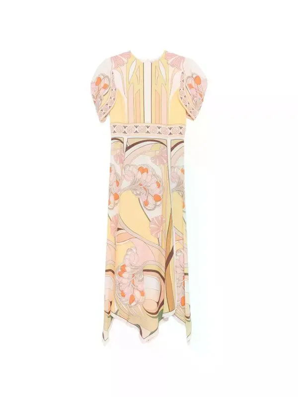 La DoubleJ Cherie Scarf Midi Dress - Yellow