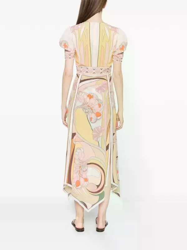 La DoubleJ Cherie Scarf Midi Dress - Yellow