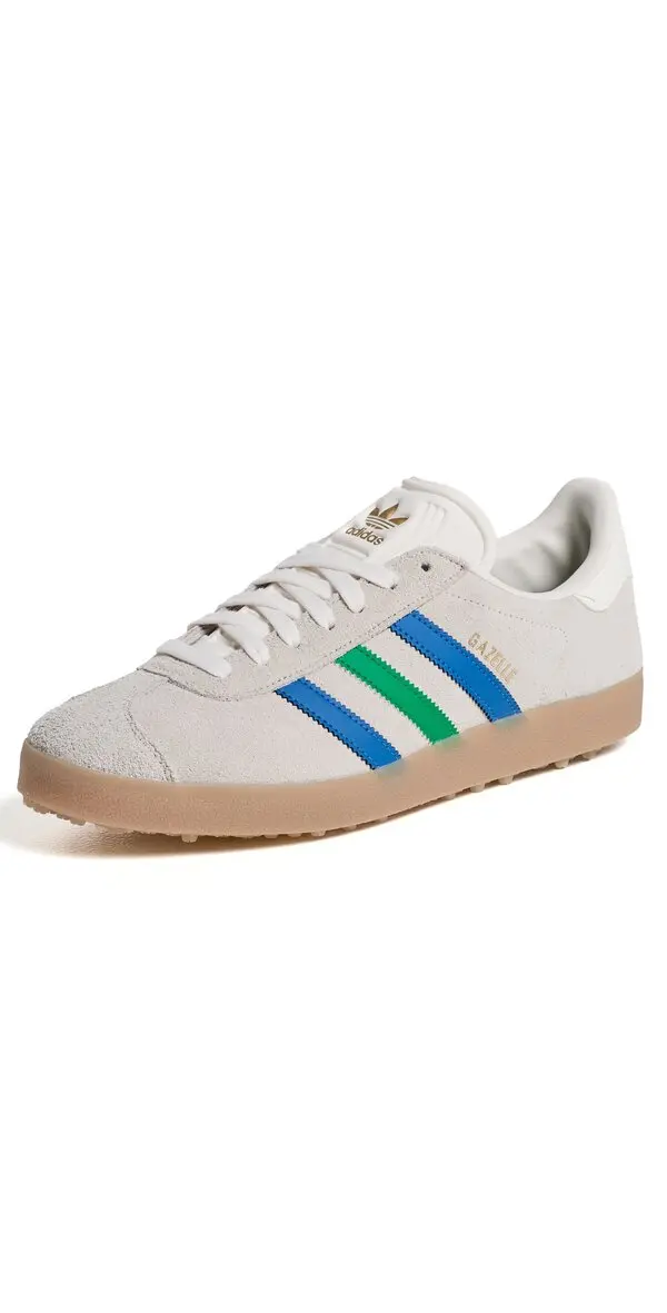 Adidas Gazelle Spikeless Golf Sneakers - Chalk White/green/bluebird