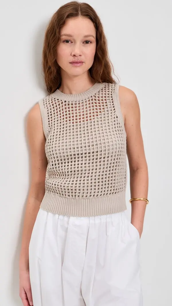 Splendid Camellia Sweater Tank Top - Fawn