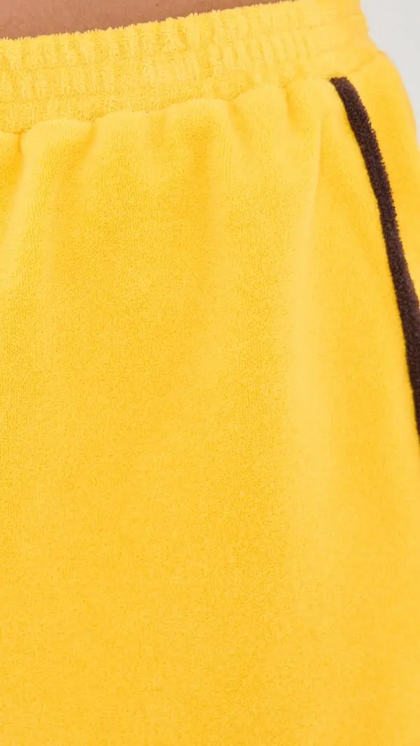 Staud Rove Terry Cloth Shorts - Sunshine