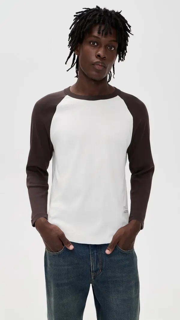 A.p.c. Raglan Long Sleeve Tee - Bld Beige/brown