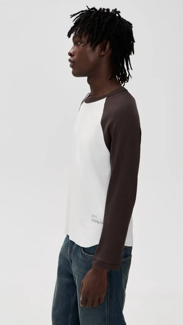 A.p.c. Raglan Long Sleeve Tee - Bld Beige/brown