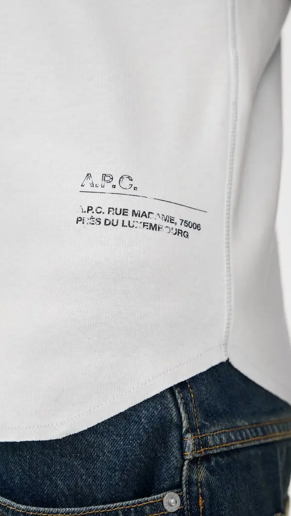 A.p.c. Raglan Long Sleeve Tee - Bld Beige/brown