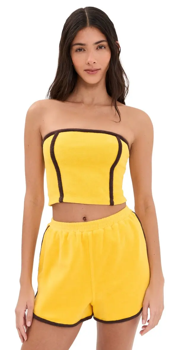 Staud Cruise Bandeau Bikini Top - Sunshine