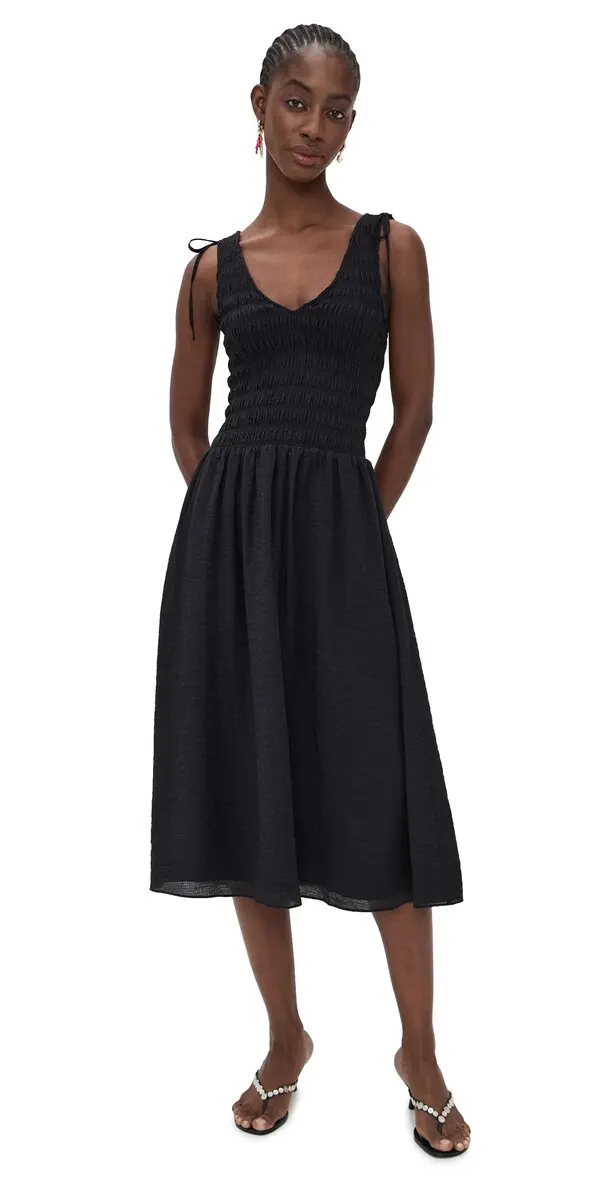 Paige Sebastian Midi Dress - Black