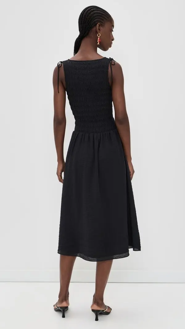Paige Sebastian Midi Dress - Black