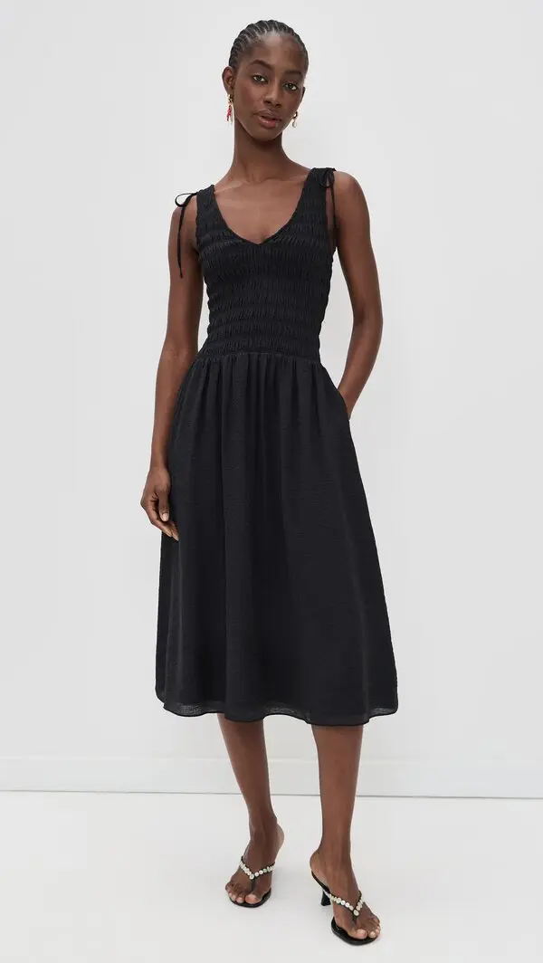 Paige Sebastian Midi Dress - Black
