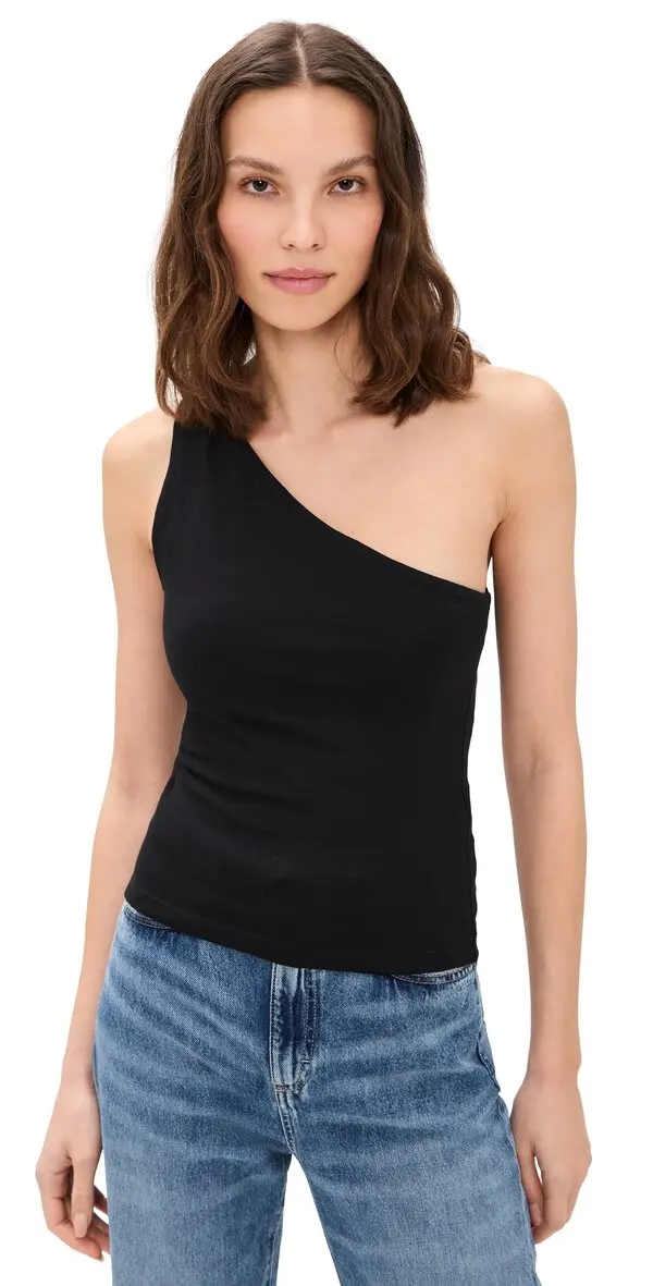 Good American Super Stretch Shoulder Tank - Black001