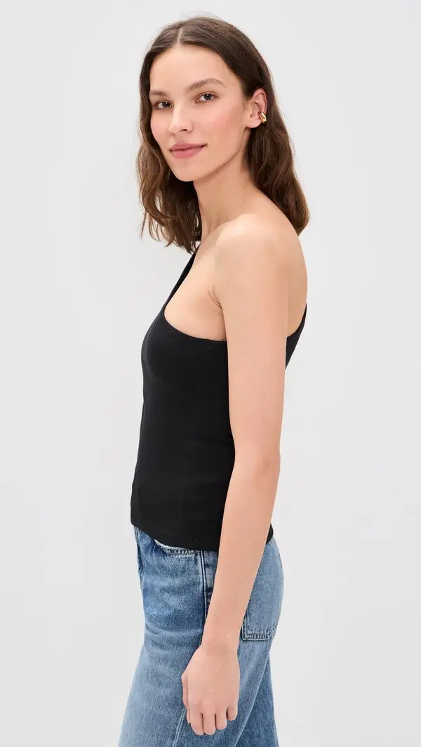 Good American Super Stretch Shoulder Tank - Black001