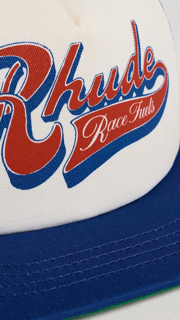 Rhude Pit Stop Trucker Cap - White/blue/red