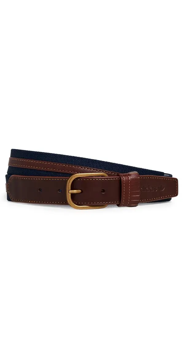 Adidas Leather Belt With Debossed Logo - Night Indigo