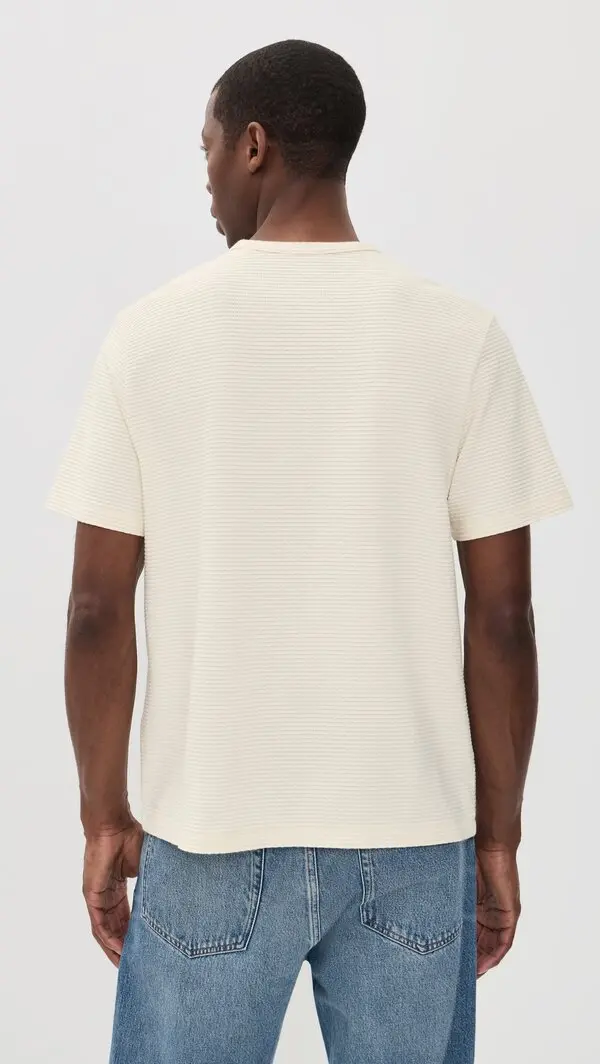 FRAME Jacquard Stripe Tee - Cream