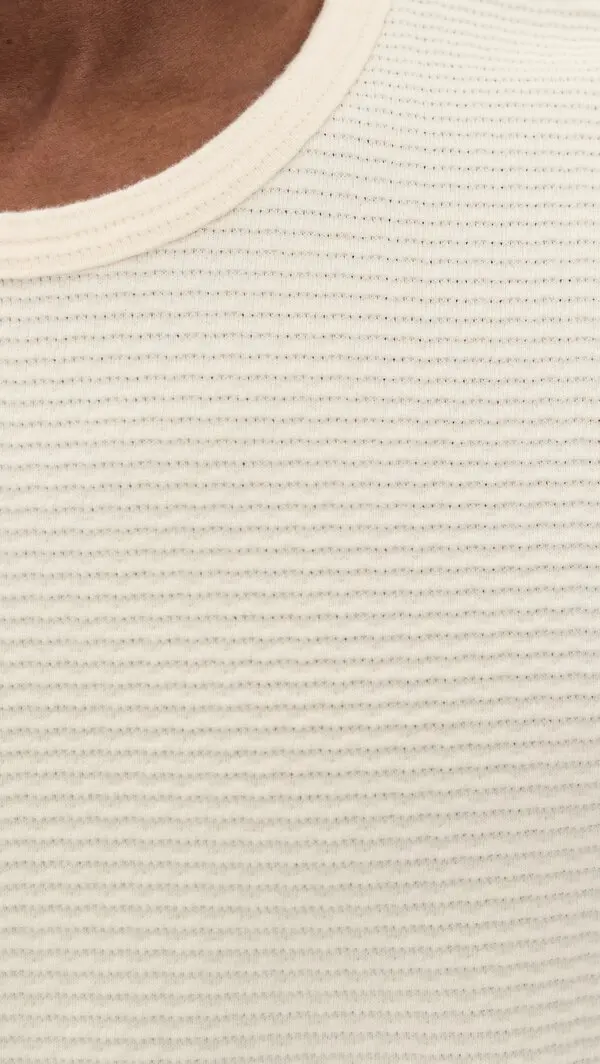 FRAME Jacquard Stripe Tee - Cream