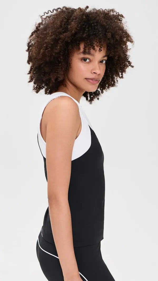 Goldbergh Sierra Tank With Asymmetrical Neckline And Built-in Bra - Black