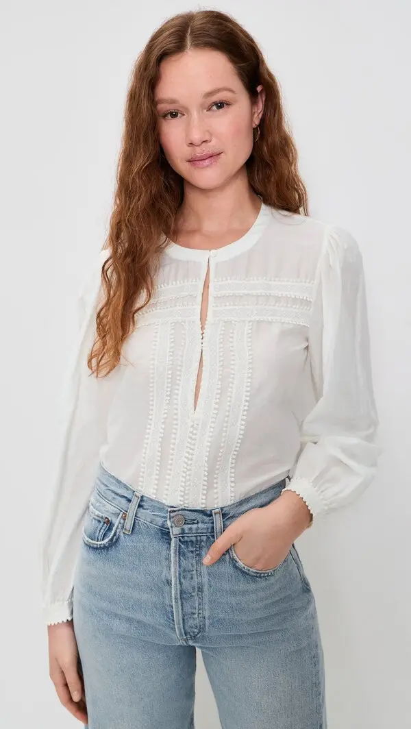 RE/DONE Tate Blouse - Ivory