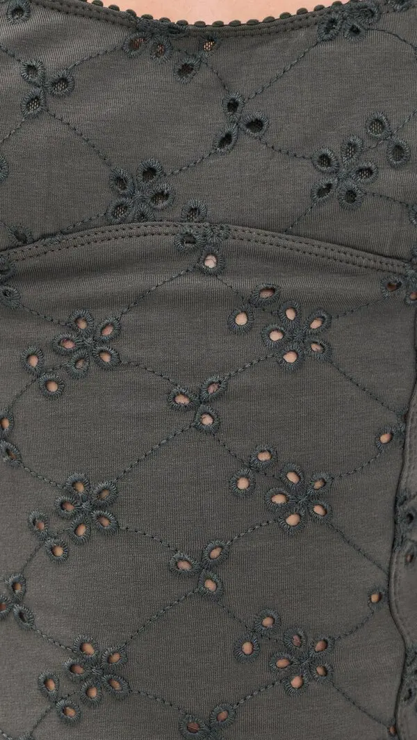 Free People Eyelet Camisole - Hunter