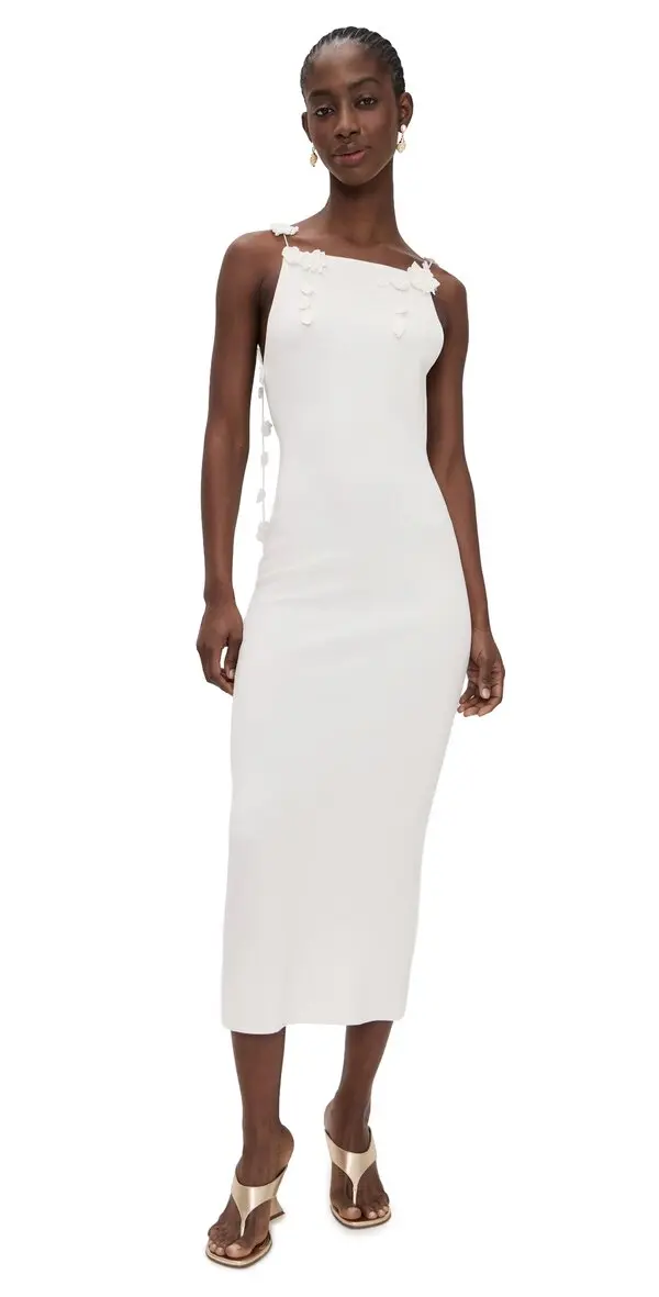 Cult Gaia Giuliana Crochet-trim Knit Dress - Off White