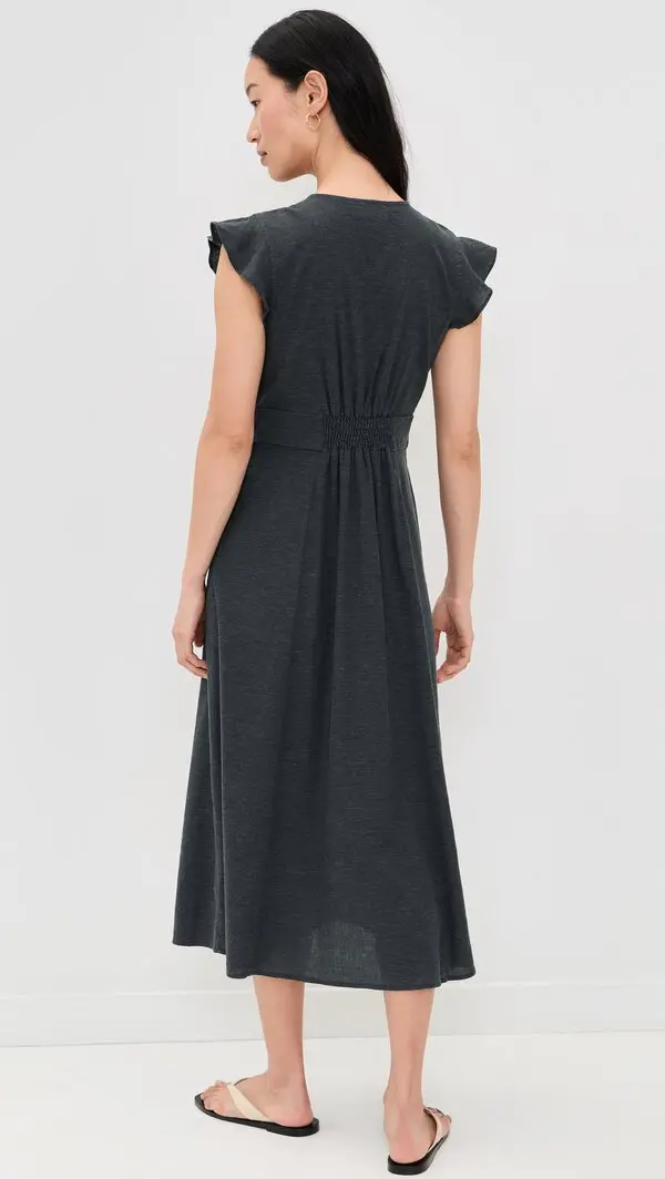 Marine Layer Camila Midi Dress - Black