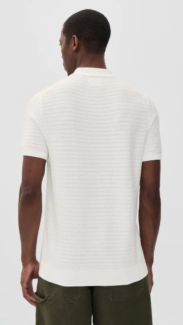 Billy Reid Lachlan Links Knit Polo - White