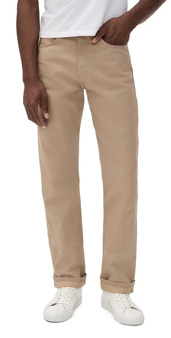 Naked & Famous Denim True Guy Selvedge Slacks - Beige