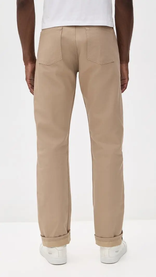 Naked & Famous Denim True Guy Selvedge Slacks - Beige