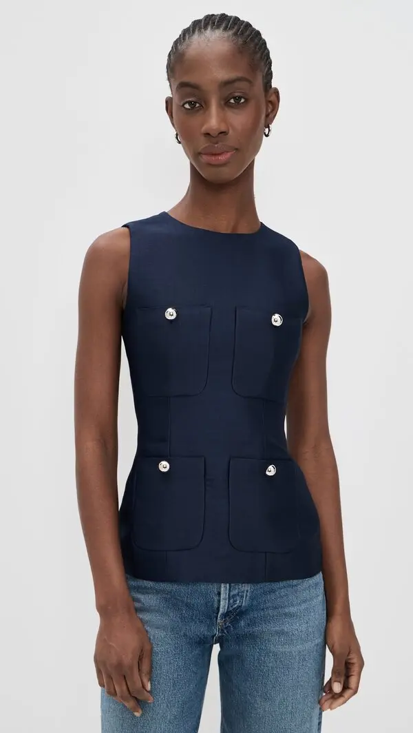 ALIGNE Sleeveless Top With Patch Pockets
