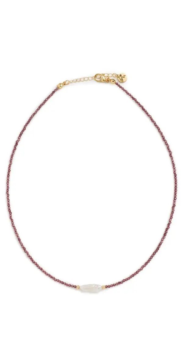 Maison Irem Solar Pearl Pendant Necklace - Pink
