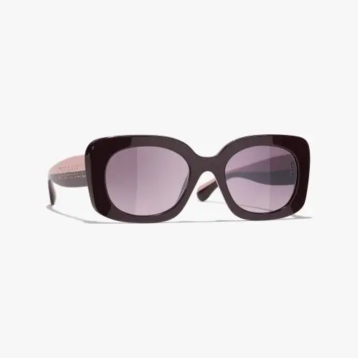 Chanel Square Sunglasses - Burgundy