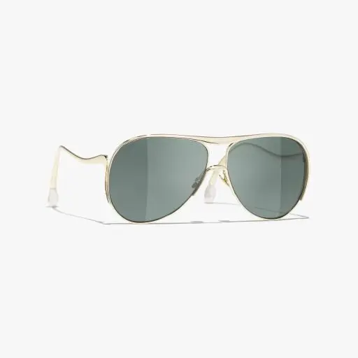 Chanel Pilot Sunglasses - Gold