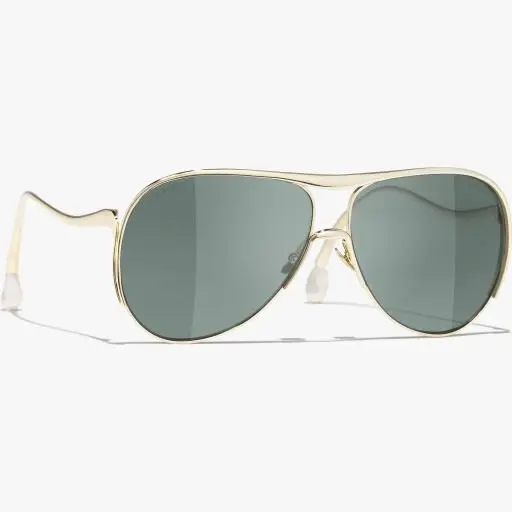 Chanel Pilot Sunglasses - Gold