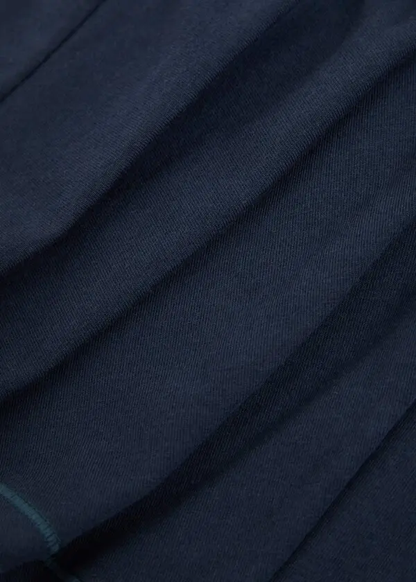 SKIMS Foldover Stretch-cotton Mini Skort - Navy