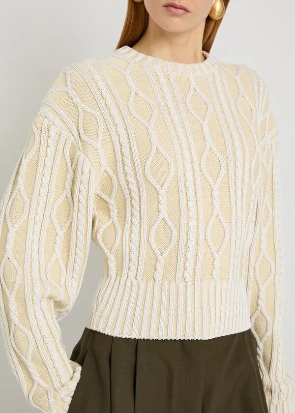 Jacquemus La Maille Amelo Cable-knit Cotton Jumper