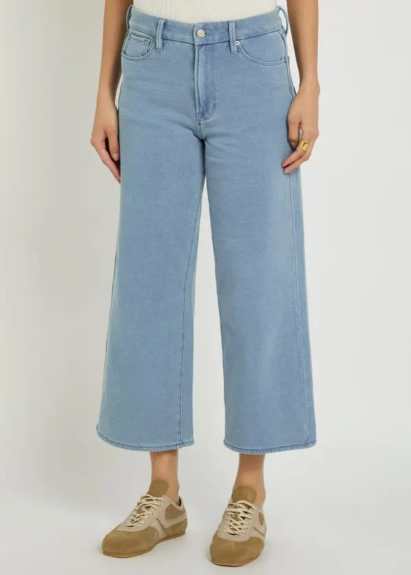 Good American Cropped Wide-leg Trousers