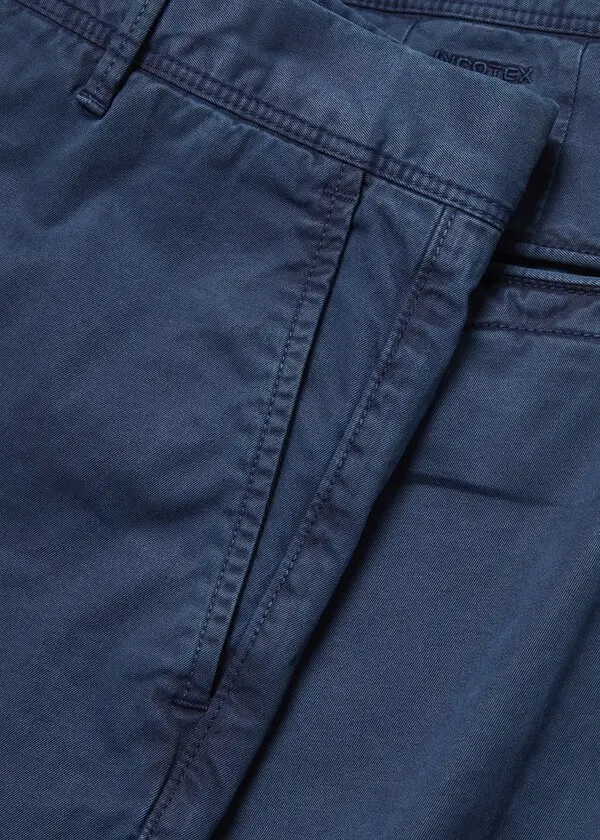 SLOWEAR Slim-leg Stretch-cotton Trousers - Navy