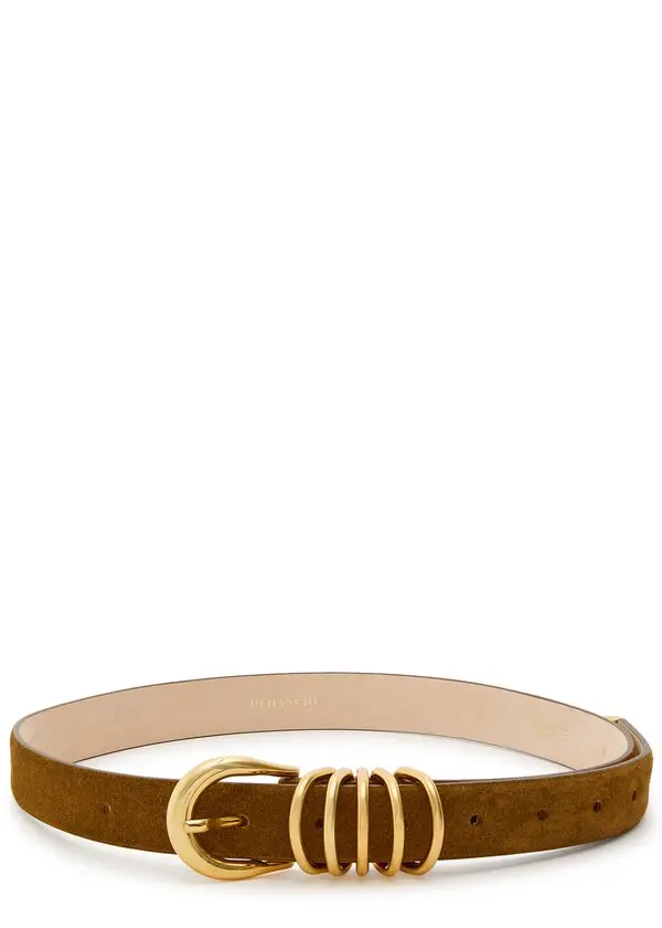 DEHANCHE Hollyhock Suede Belt - Brown