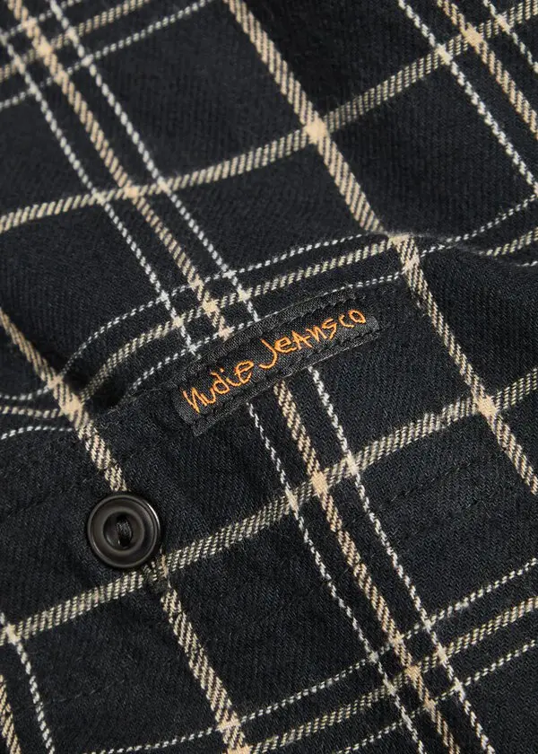 Nudie Jeans Checked Cotton And Linen-blend Shirt
