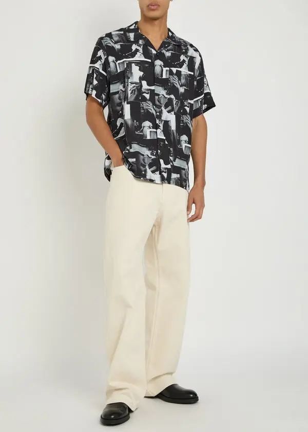 VOWELS Printed Rayon Shirt